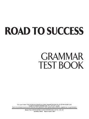 ROAD TO SUCCESS GRAMMAR TEST BOOK